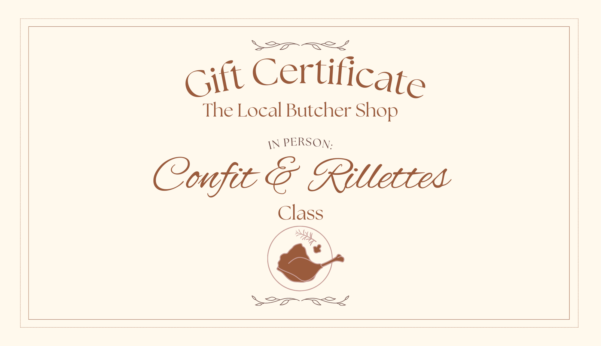 Confit & Rillettes Making Class Gift Certificate - In Person – The ...