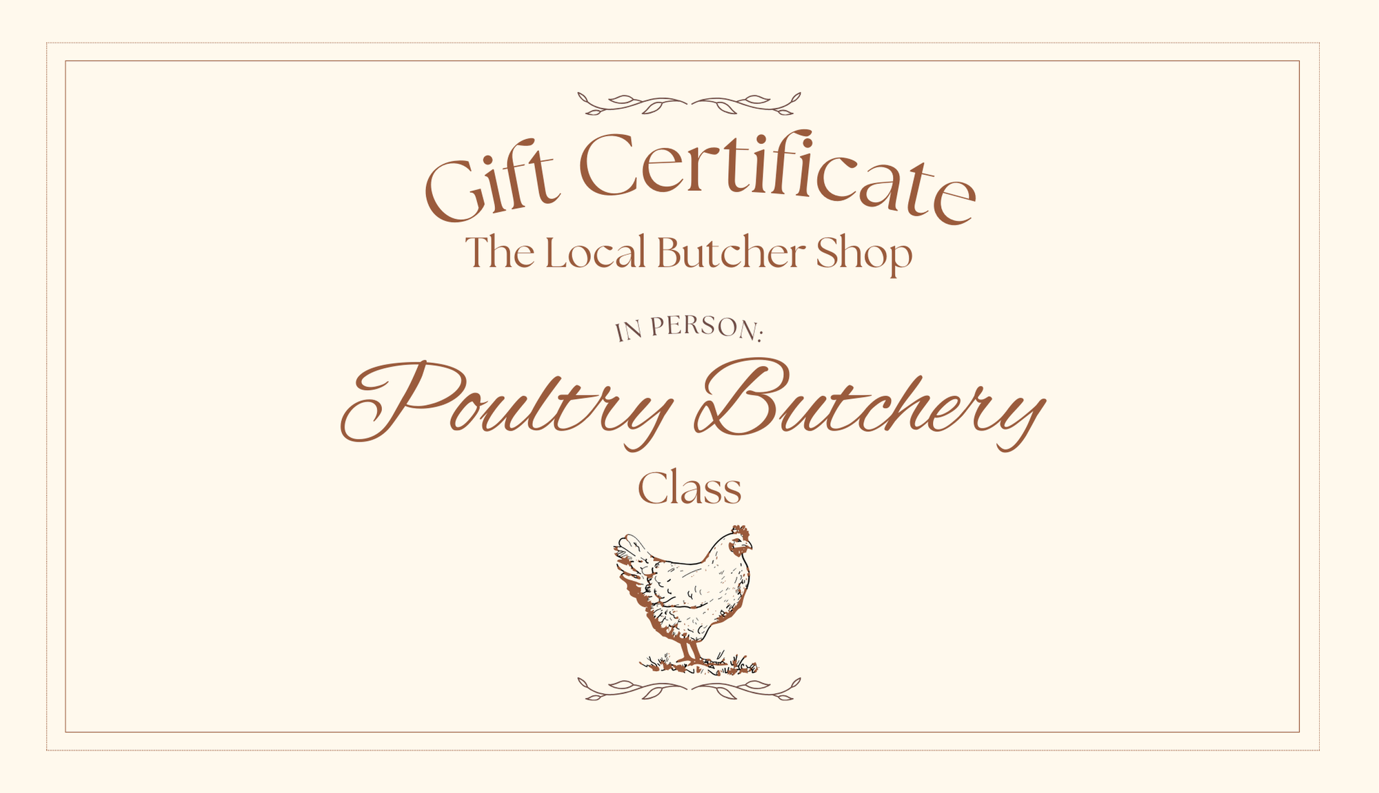 Poultry Butchery Class Gift Certificate - In Person – The Local Butcher ...